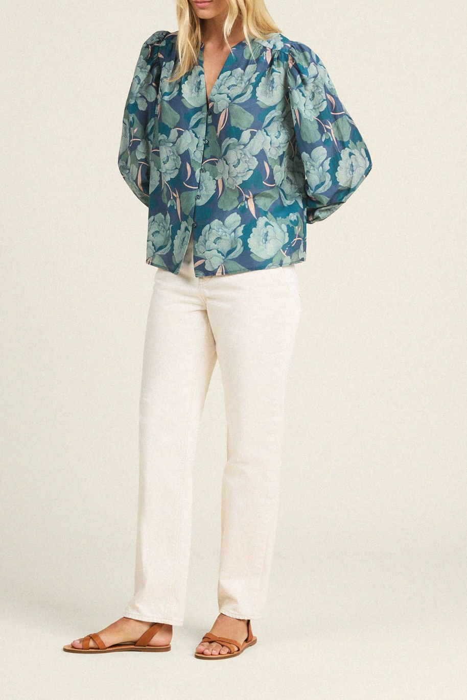 Maisey Blouse - Hushed Floral | Salt Nantucket – Salt Boutique